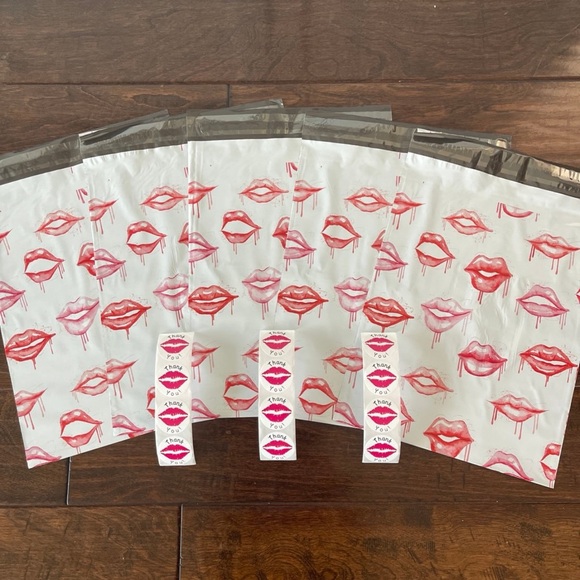 Office | 5 Pack 10x13 Kissy Lips Poly Mailersstickers Mix | Poshmark
